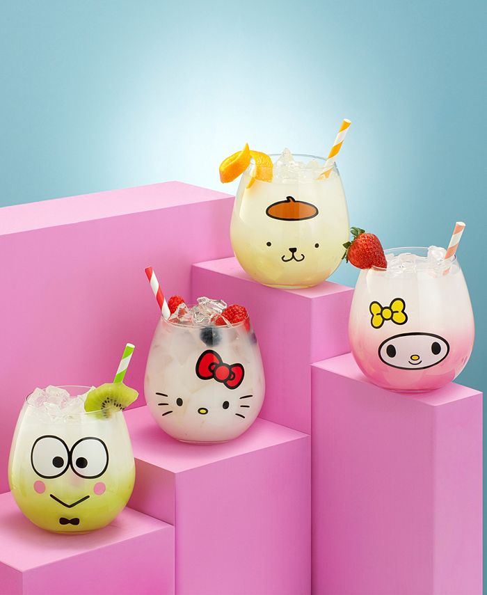 JoyJolt Hello Kitty and Friends Hello Sippy Stemless Drinking Glasses ...