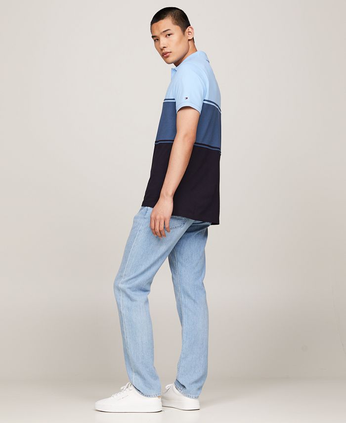 Tommy Hilfiger Men's Regular-Fit Colorblocked Polo Shirt - Macy's