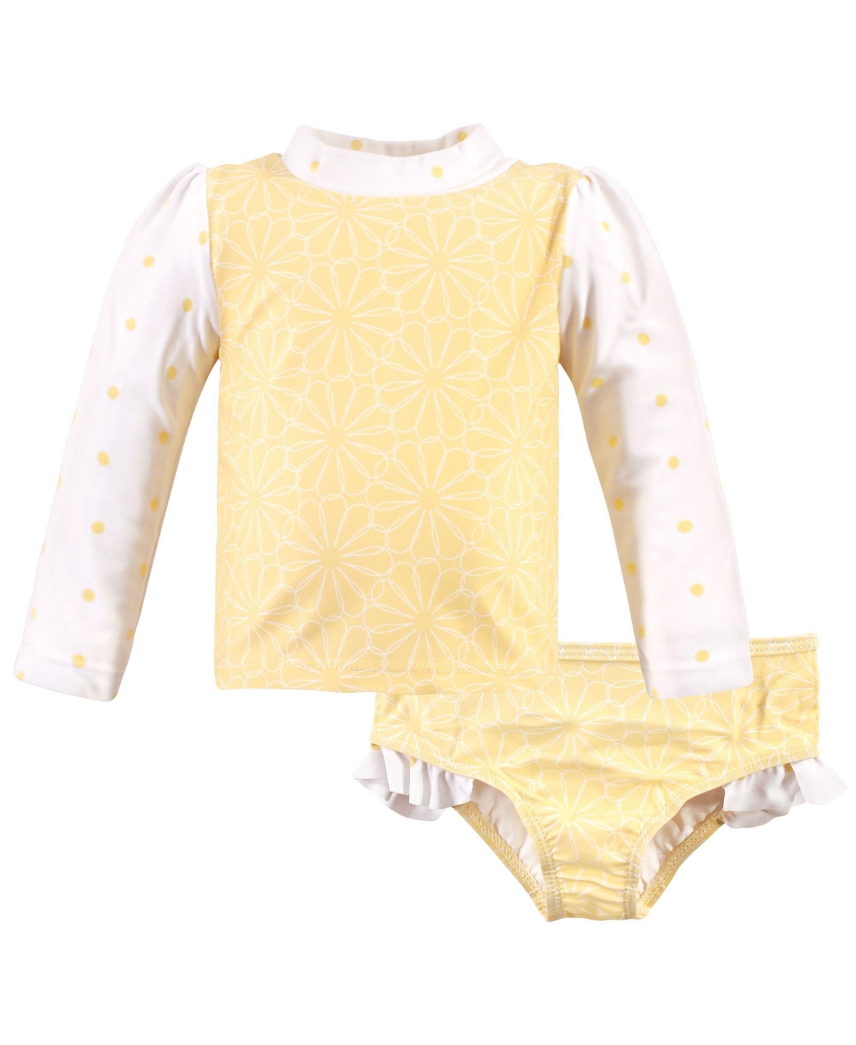 Click here for Hudson Baby Baby Girls Swim Rashguard Set - Yellow... prices