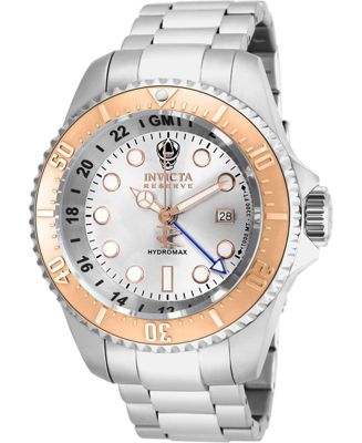 Invicta Men's Hydromax Quartz 3 Hand Silver Dial Stainless Steel ...