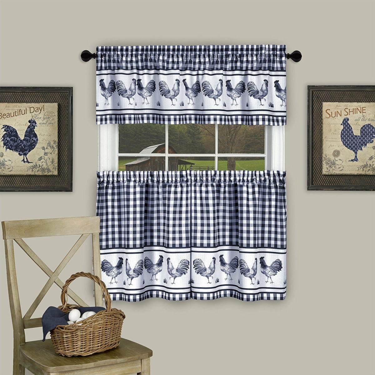 Click here for Kate Aurora Country Farmhouse Barnyard Plaid Roost... prices