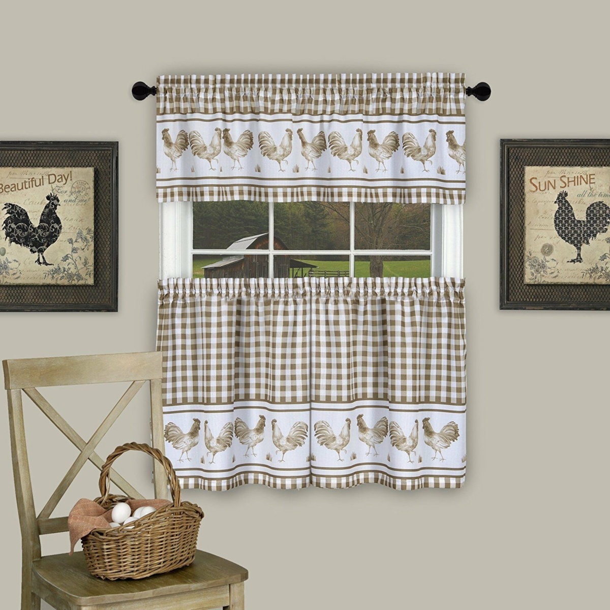 Click here for Kate Aurora Country Farmhouse Barnyard Plaid Roost... prices