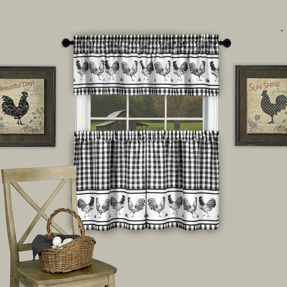 Click here for Kate Aurora Country Farmhouse Barnyard Plaid Roost... prices