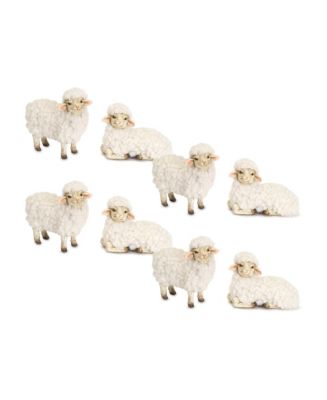 Slickblue Happy Tabletop Sheep Figurine (Set of 8) - Macy's