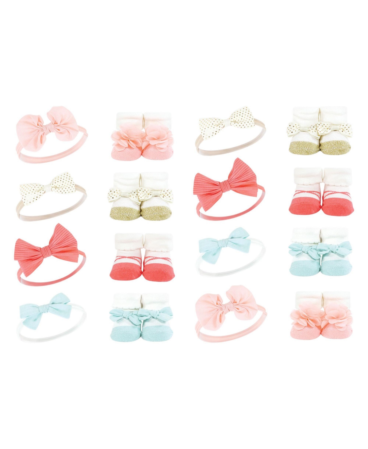 Click here for Hudson Baby Infant Girl 16Pc Headband and Socks -... prices