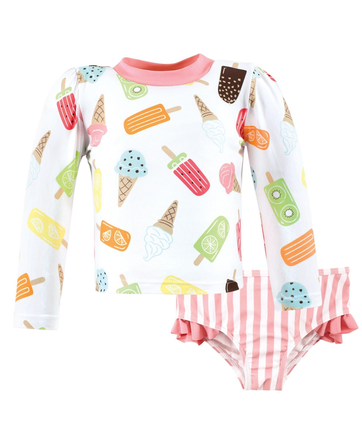 Click here for Hudson Baby Baby Girls Swim Rashguard Set - Ice cr... prices