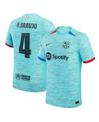 Nike Men's Ronald Araujo Aqua Barcelona 2023/24 Third Authentic Jersey ...