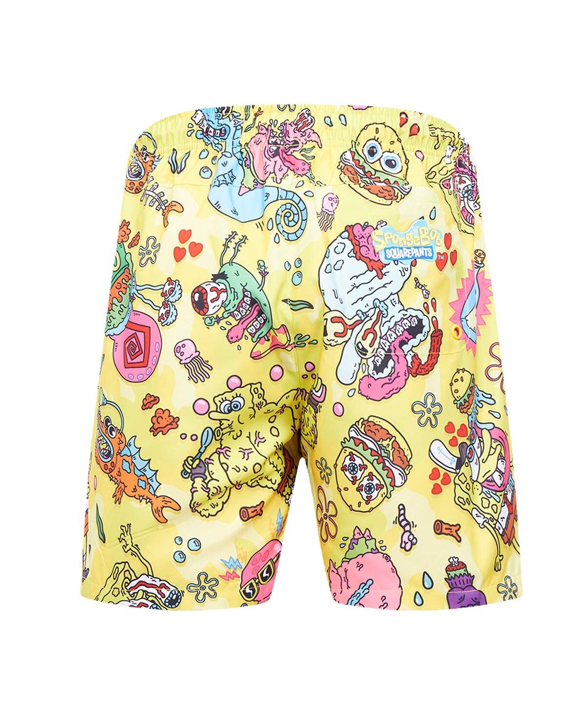 Freeze Max Men's Yellow Spongebob Squarepants Krabby Patty Bob Shorts ...