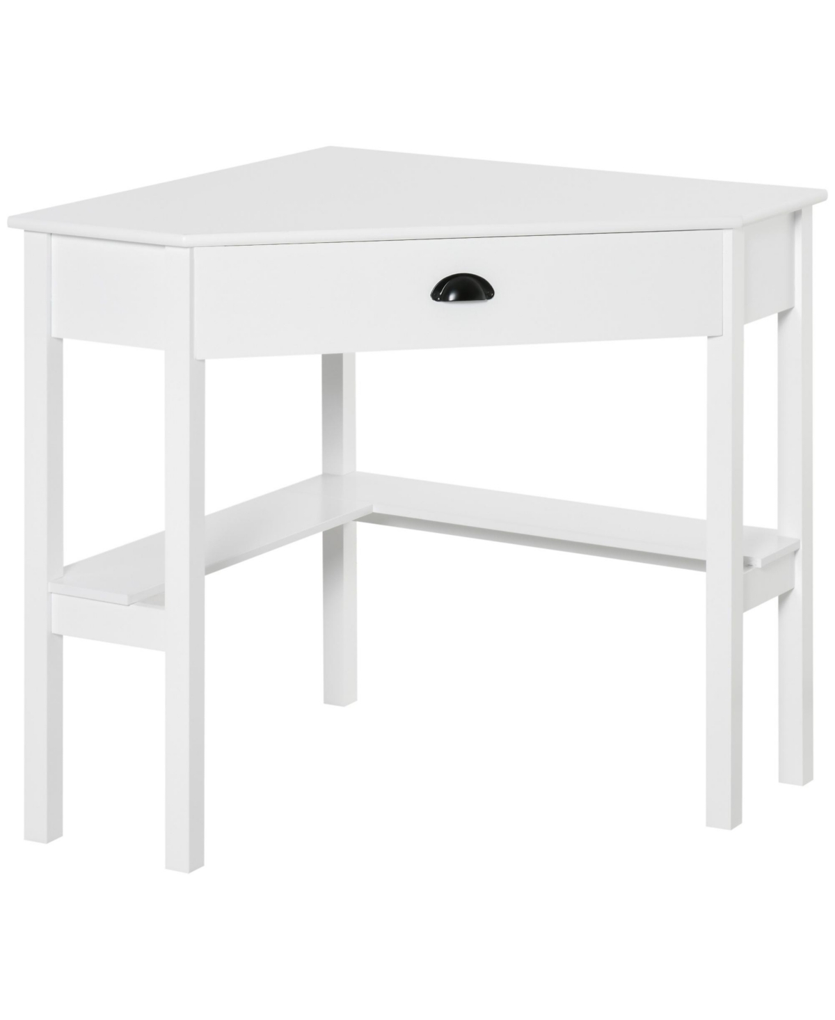 Click here for Homcom Corner Desk Triangle Computer Desk with Dra... prices