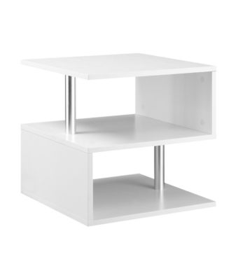 HOMCOM 20" Chic Designer S-Shaped Multi-Level Accent End Table Shelf ...