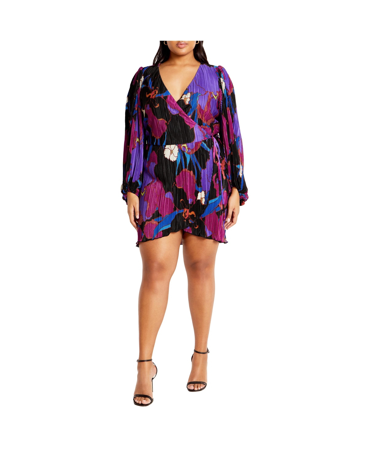 Click here for City Chic Plus Size Kira Print Dress - Wild flower prices