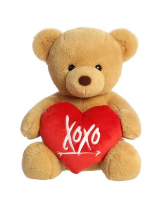 Aurora Large XOXO Bear Valentine Heartwarming Plush Toy Brown 15" - Macy's