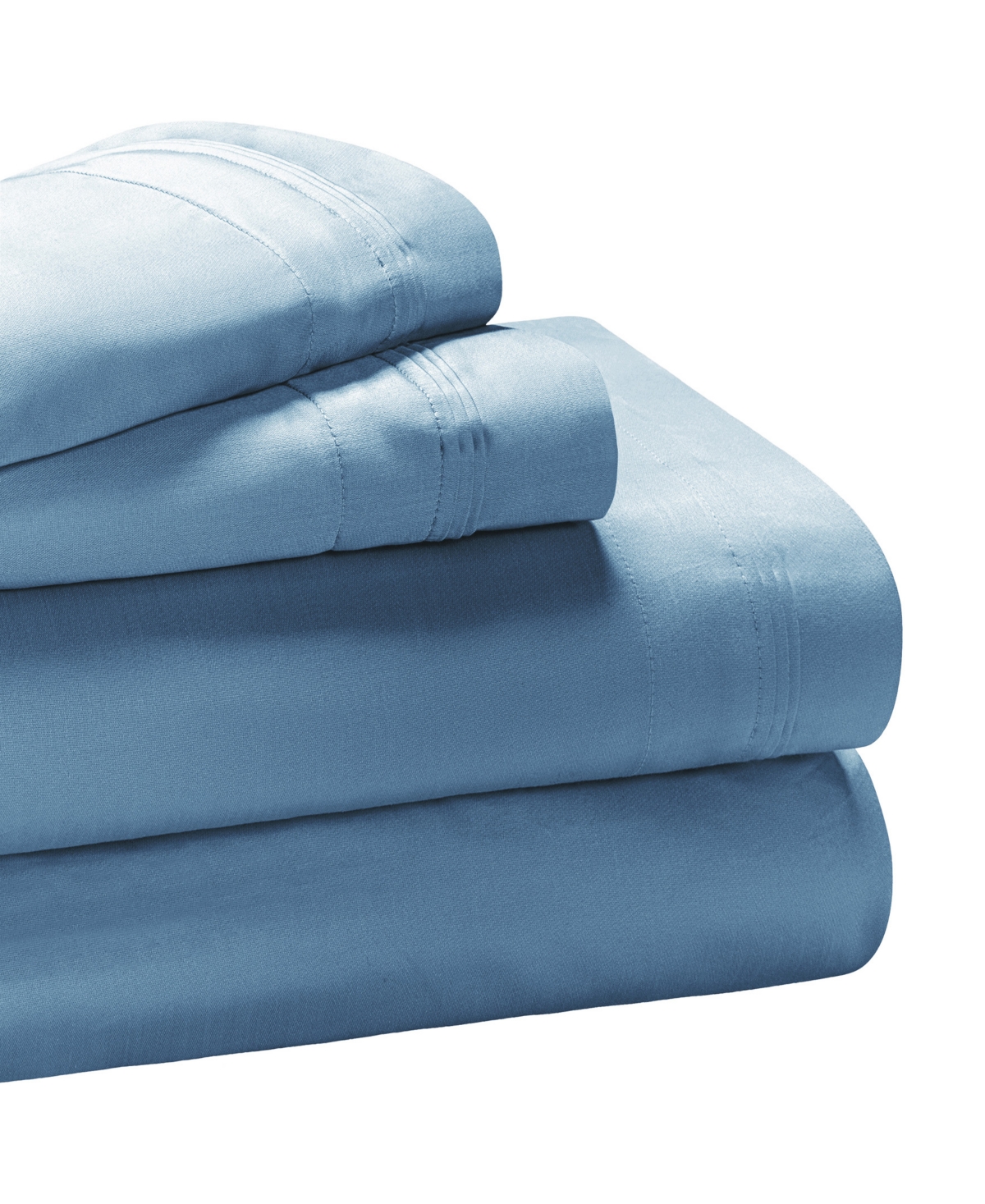 Superior Egyptian Cotton 650 Thread Count Solid Deep Pocket Sheet Set  Twin Xl - Medium blue