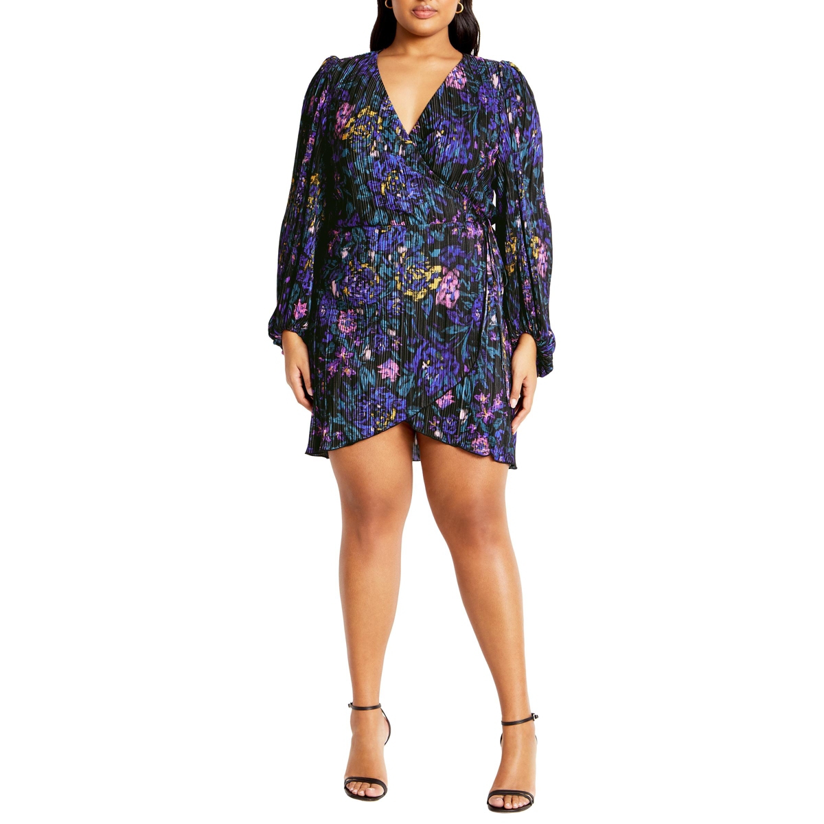 Click here for City Chic Plus Size Kira Print Dress - Etched flor... prices