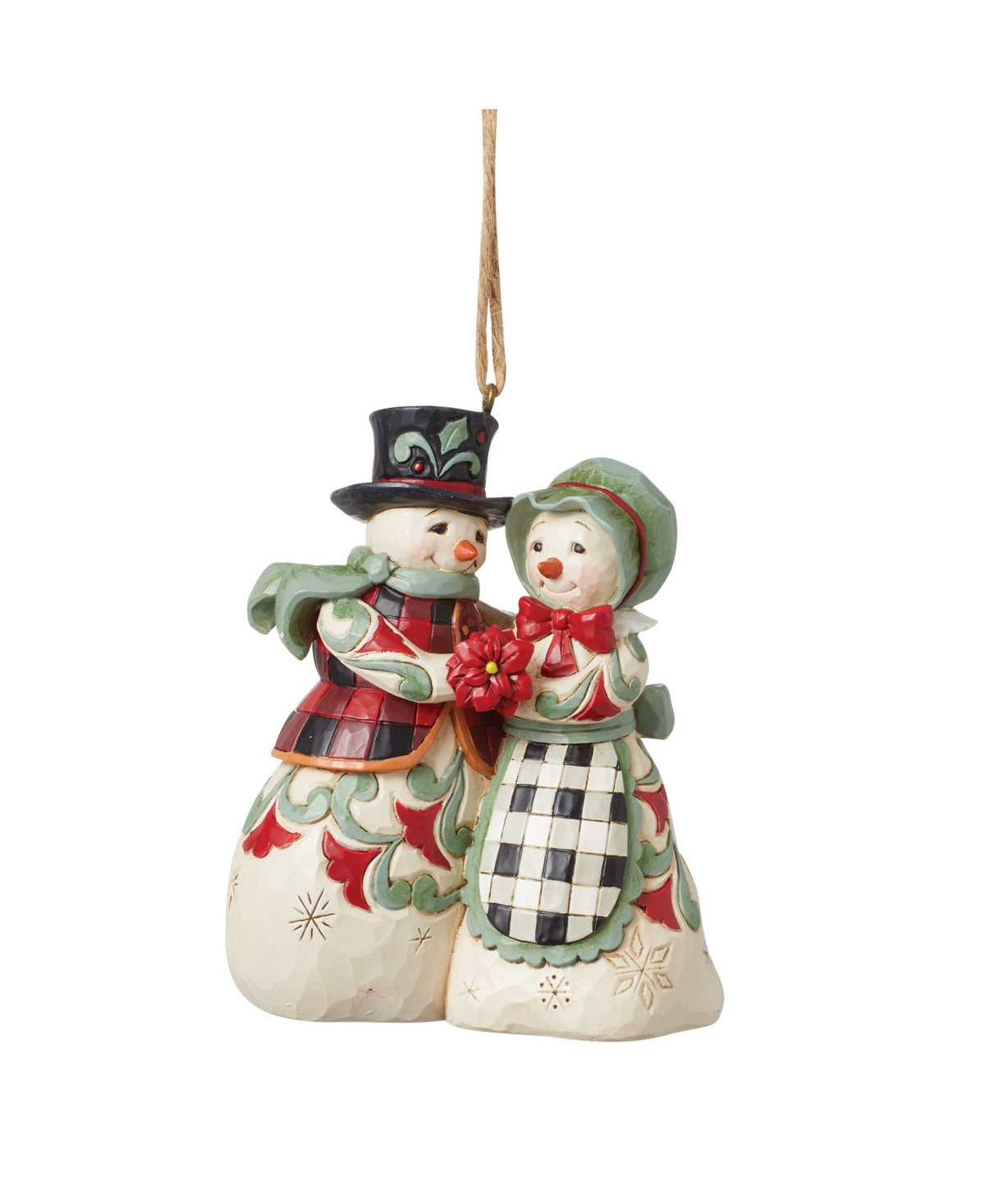 Click here for Jim Shore Highland Glen Snowman Ornament - Multi prices