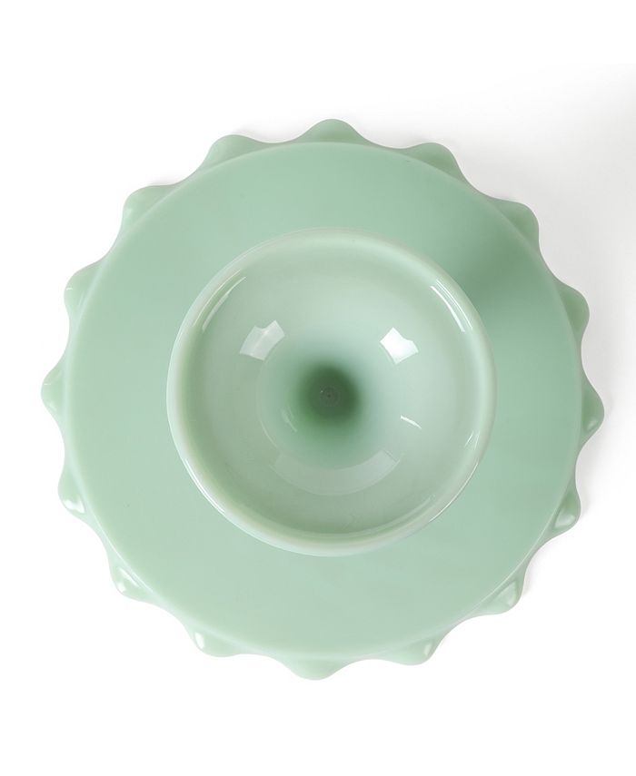 Martha Stewart Highbrook Jadeite Glass Cake Stand - Macy's