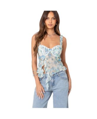 Women's Cascade Ruffled Bra Top - Macy's