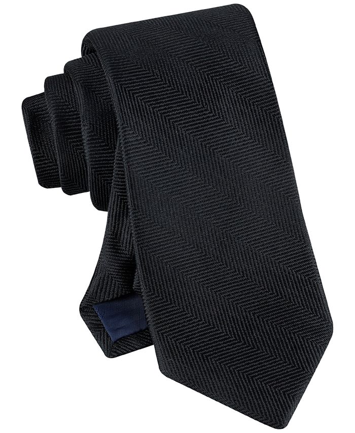 Tommy Hilfiger Men's Herringbone Solid Tie - Macy's