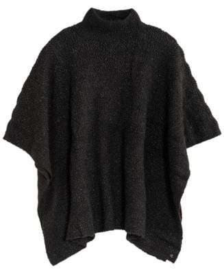 Lauren Ralph Lauren Pointelle Poncho with Lurex - Macy's
