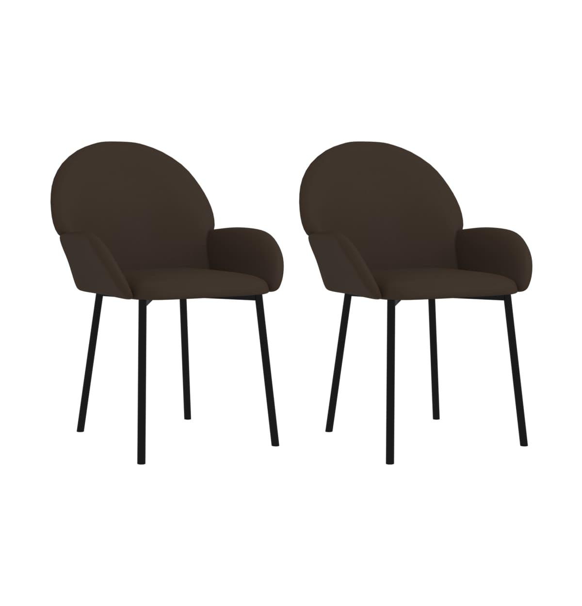 Click here for Dining Chairs 2 pcs Brown Faux Leather - Brown prices
