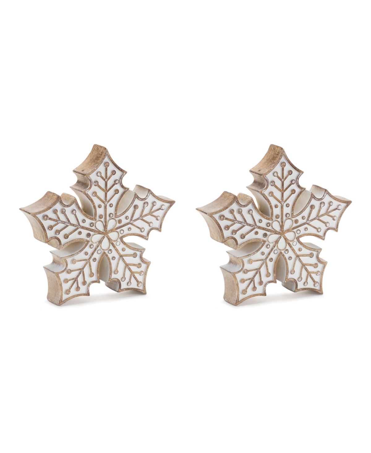 Click here for Slickblue Decorative Tabletop Snowflake - Set of 2... prices