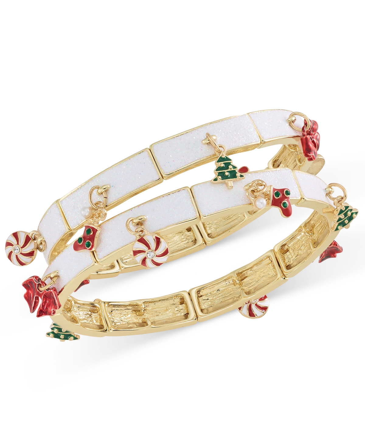 Click here for Holiday Lane Gold-Tone Stretch Charm Bracelet  Cre... prices