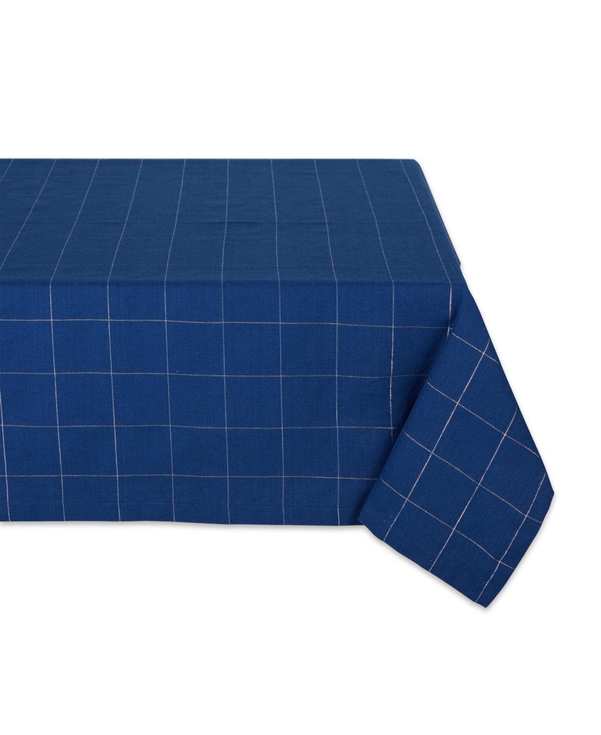 Click here for Design Imports Windowpane Tablecloth  60x84  - Blu... prices