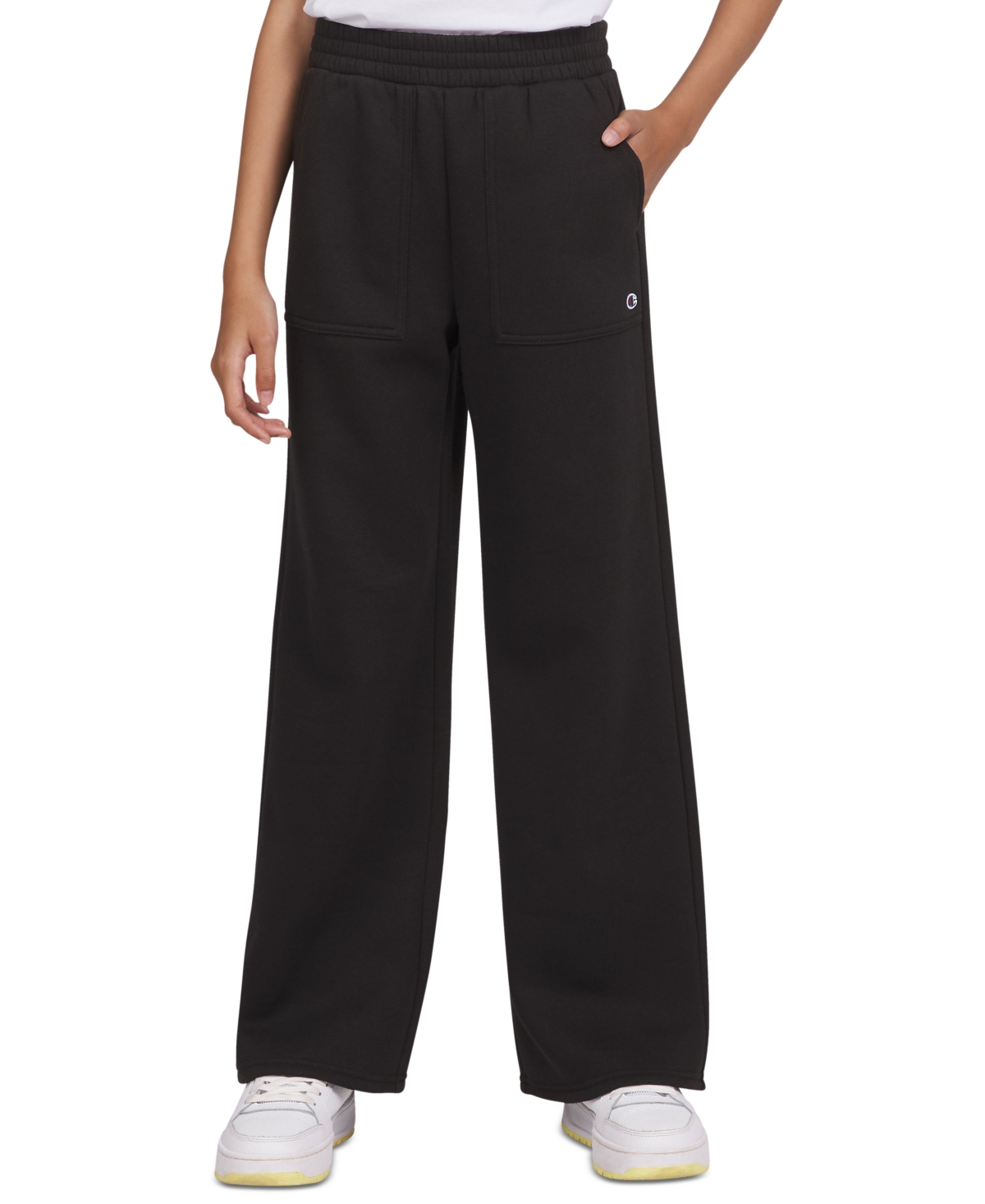 Click here for Champion Big Girls Wide-Leg Fleece Sweatpants - Bl... prices