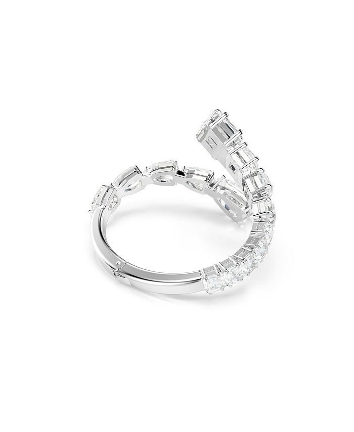 Swarovski Mixed Cuts, White, Rhodium Plated Matrix Bangle - Macy's