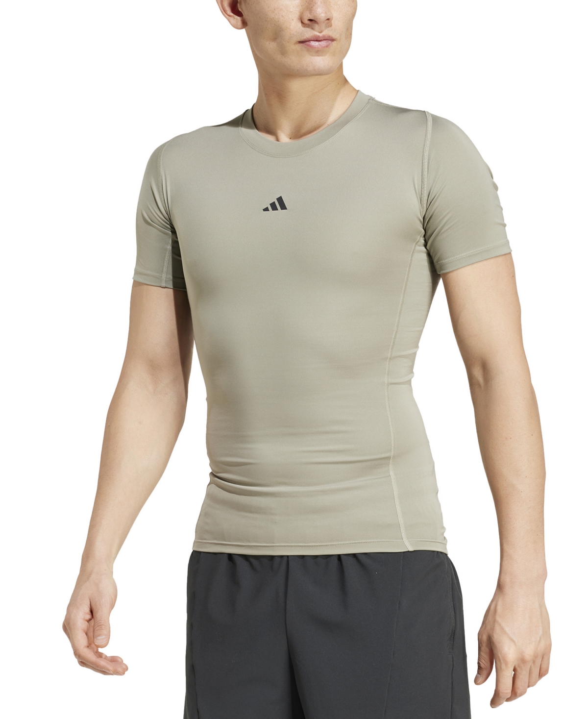 Click here for adidas Mens Fitted Crewneck Tech-Fit Compression T... prices