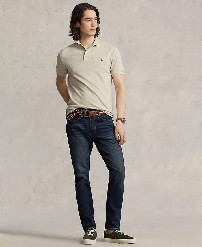 Polo Ralph Lauren Men's Cotton Custom Slim Fit Mesh Polo Shirt - Macy's