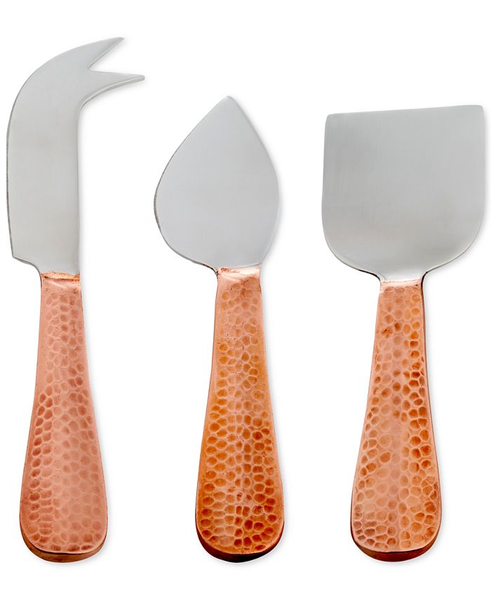 Thirstystone Stainless Steel Hammered Copper 3-Pc. Cheese Set - Macy's