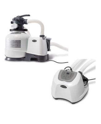 Intex 2800 GPH Pool Sand Filter Pump w/Krystal Clear Saltwater System ...