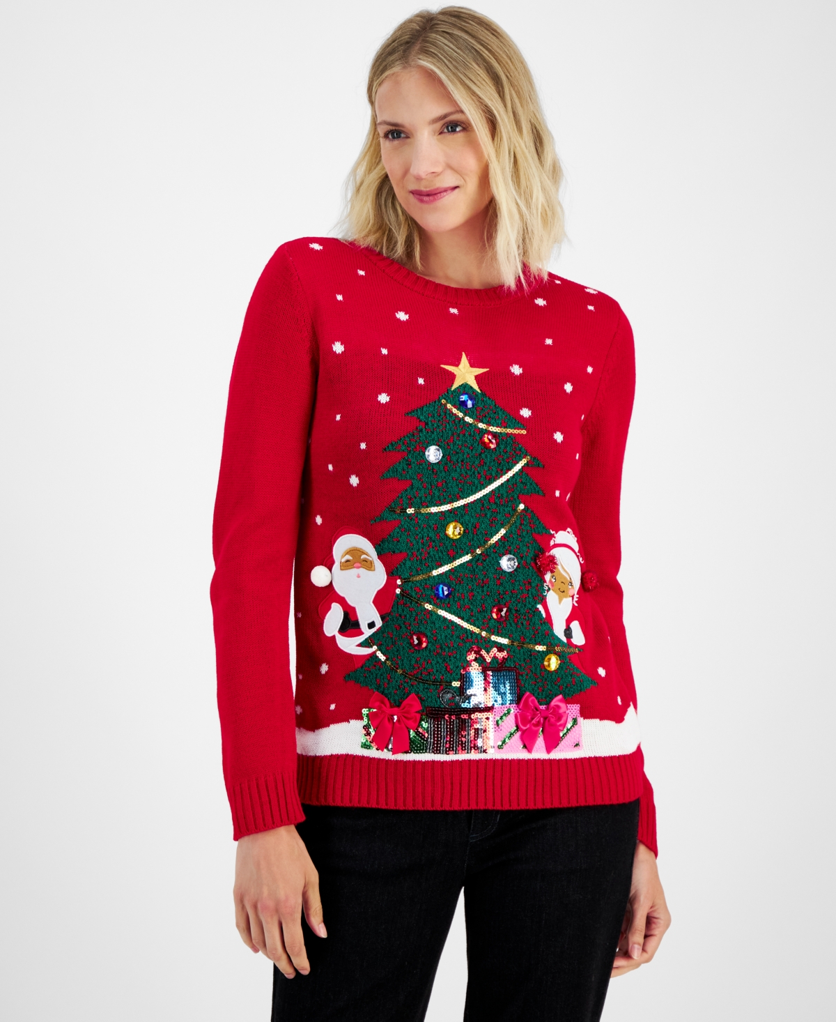 Click here for Holiday Lane Petite Mr. & Mrs. Claus Crewneck Swea... prices
