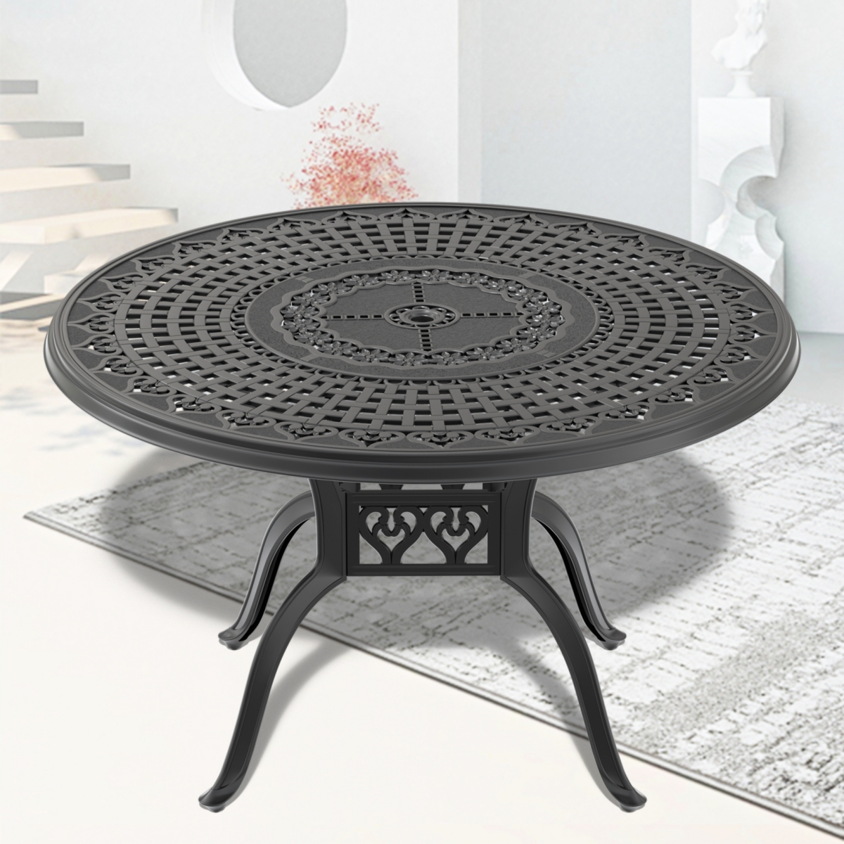 Click here for Streamdale 47" Cast Aluminum Patio Table with... prices