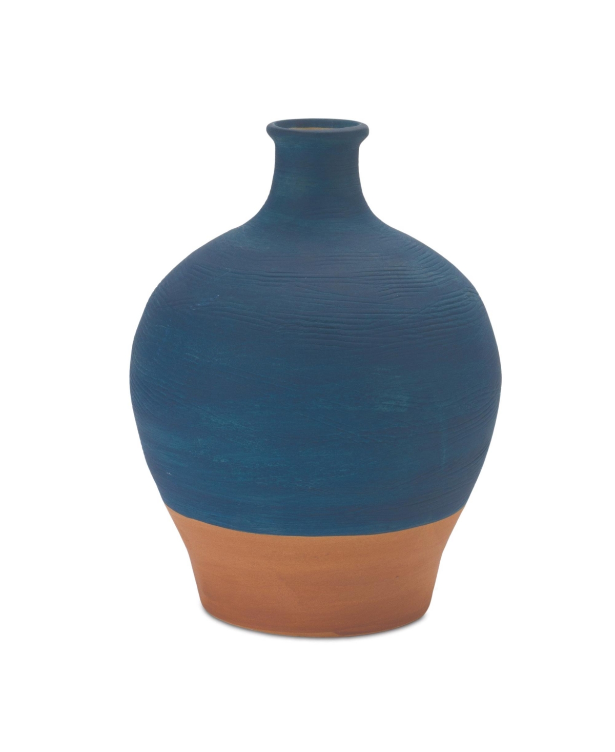 Click here for Slickblue Ceramic Vase With Terra Cotta Accent 8.5... prices