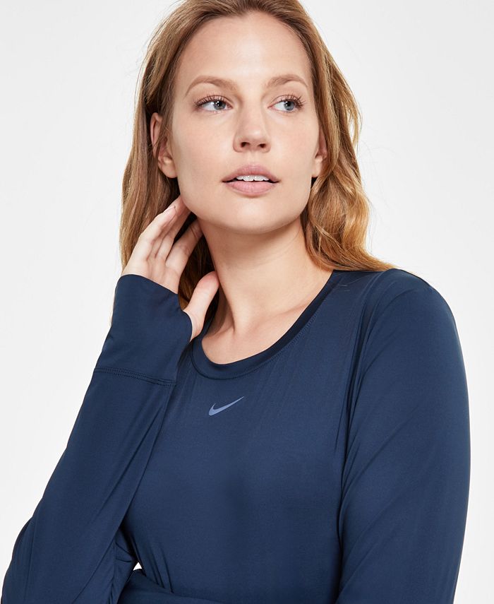 Nike Women's One Classic Dri-FIT Long-Sleeve Top - Macy's