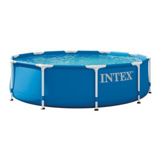 Intex 10 Foot x 30 Inch Above Ground Round Swimming Pool, (Pump Not ...