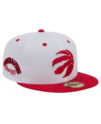 New Era Men's White/Red Toronto Raptors Throwback 2Tone 59FIFTY Fitted ...