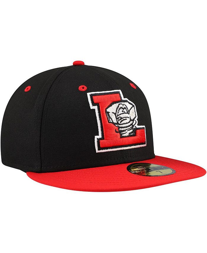 New Era Men's Black/Red Lansing Lugnuts Authentic Collection 59FIFTY ...