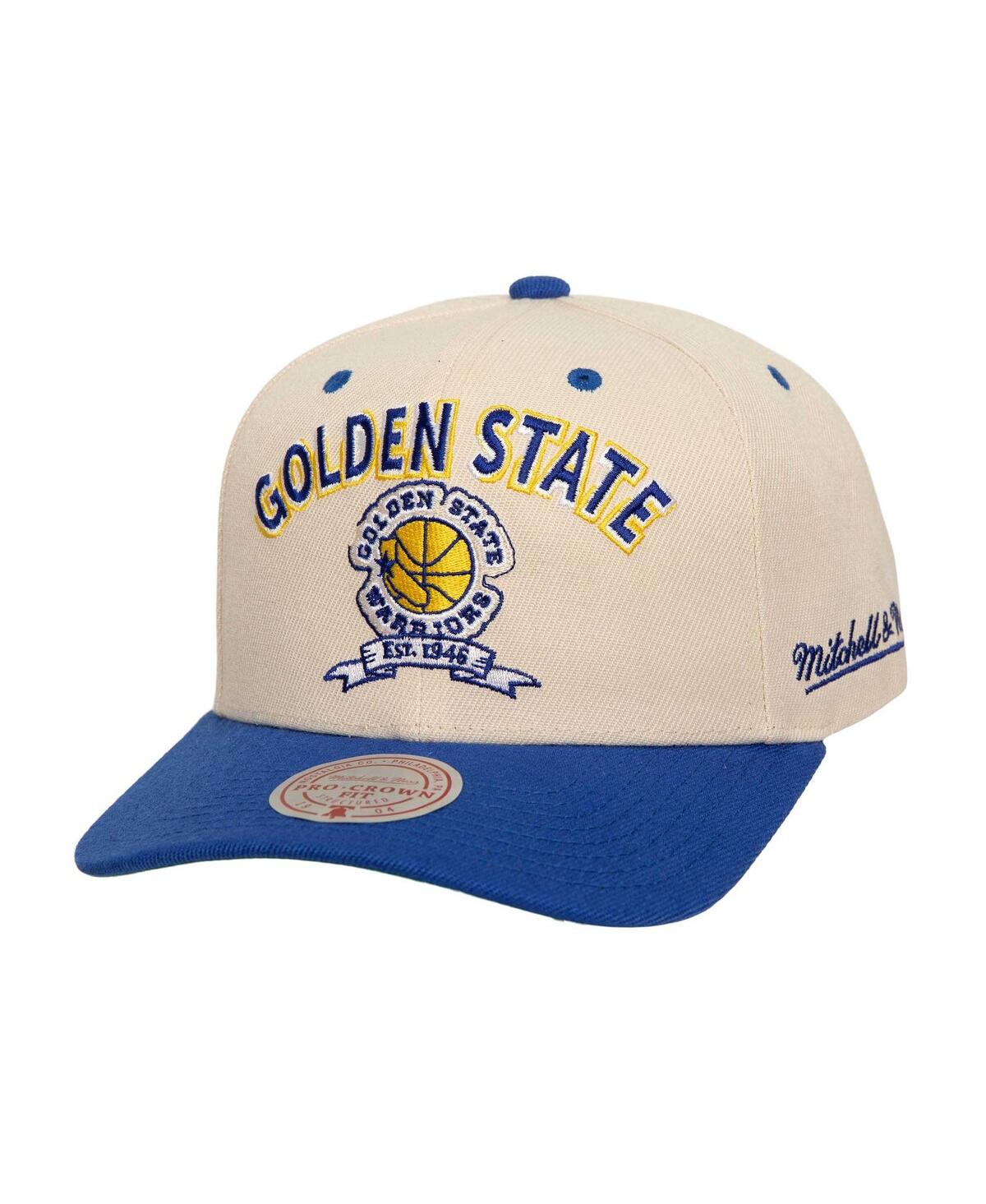 Click here for Mitchell & Ness Mens Cream/Royal Golden State Warr... prices