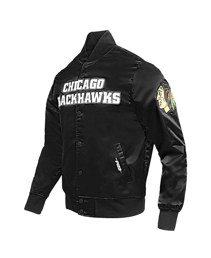 Pro Standard Men's Black Chicago Blackhawks Classic Satin Full-Snap ...