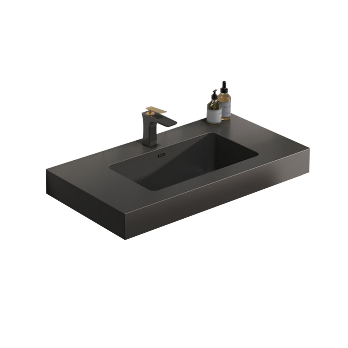Click here for Matte Black Integrated Quartz Basin: Modern Elegan... prices
