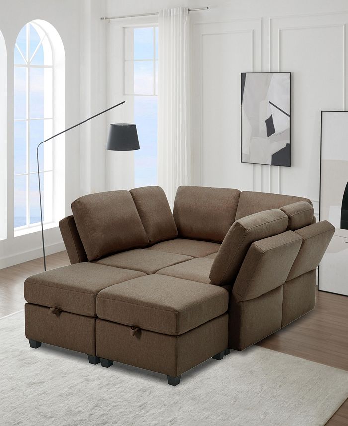 Simplie Fun Modular Storage Sofa with Adjustable Backs and Arms - Macy's