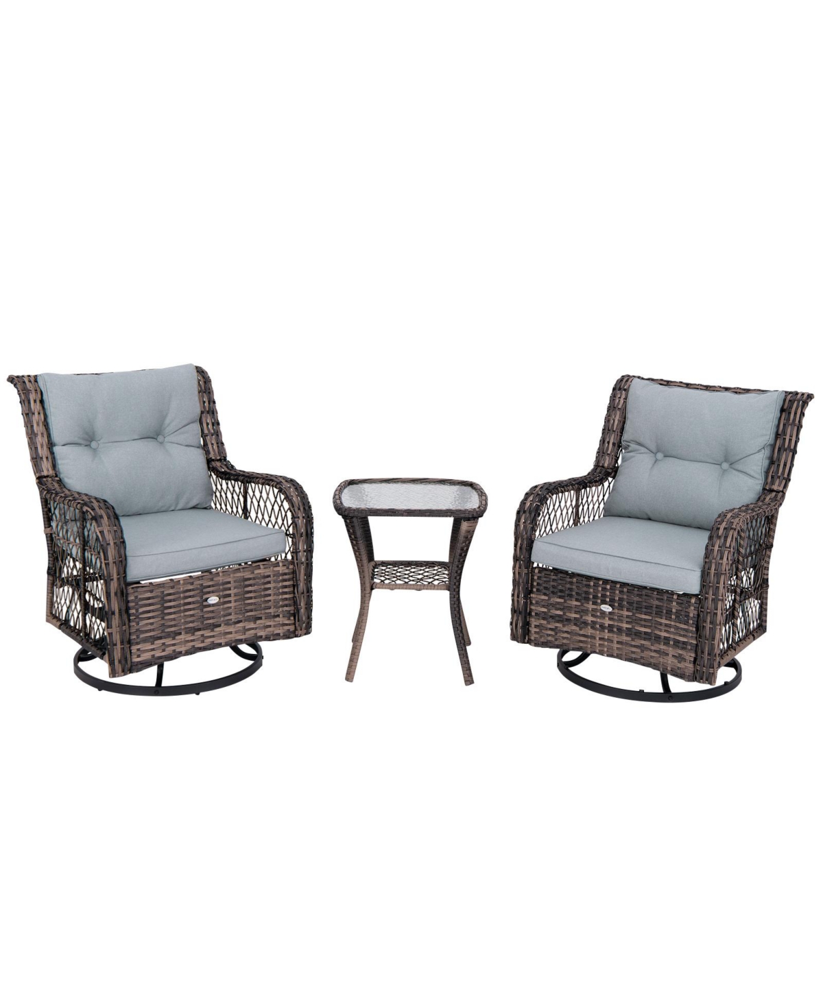 Click here for Slickblue 3 Pieces Outdoor Swivel Rocker Set with... prices