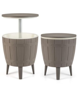 10 Gallon Cooler Bar Table Outdoor Coffee Table Ice Bucket with ...