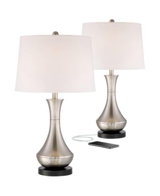 360 Lighting Simon Modern Table Lamps 25 1/2" High Set of 2 Brushed ...