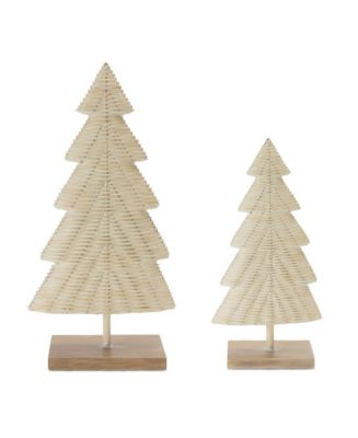 Woven Wicker Design Pine Tree (Set of 2) - Macy's