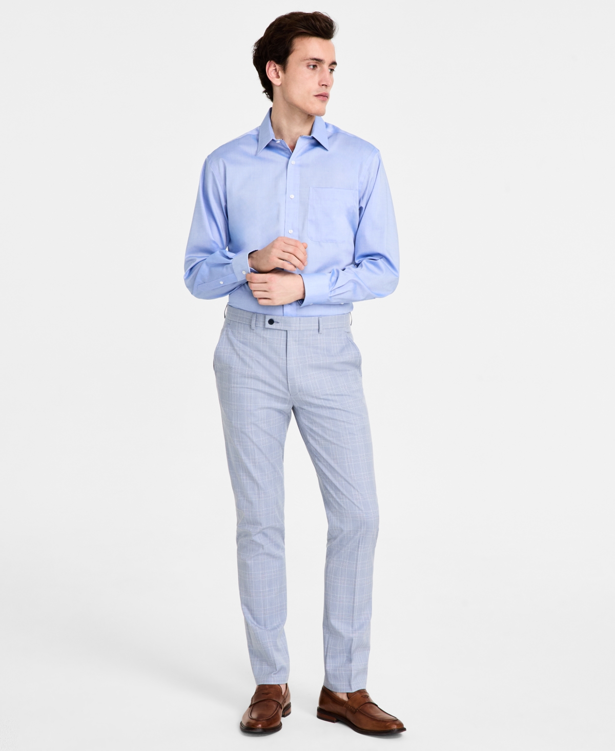 Click here for Calvin Klein Mens Slim-Fit Dress Pants - Blue prices