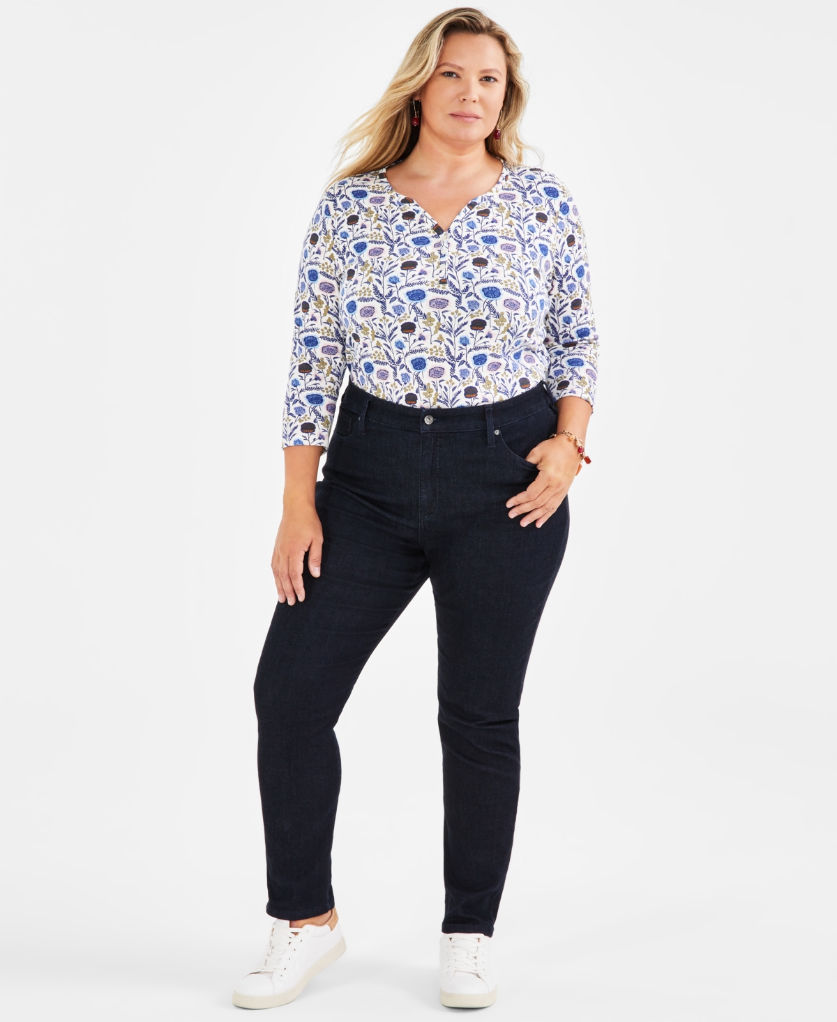 Click here for Style & Co Plus Size High-Rise Straight-Leg Jeans... prices